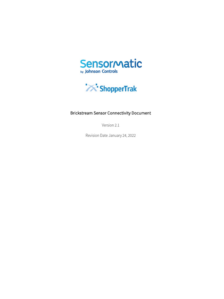 Brickstream Sensor Connectivity Guide | PDF | Ip Address | Proxy Server