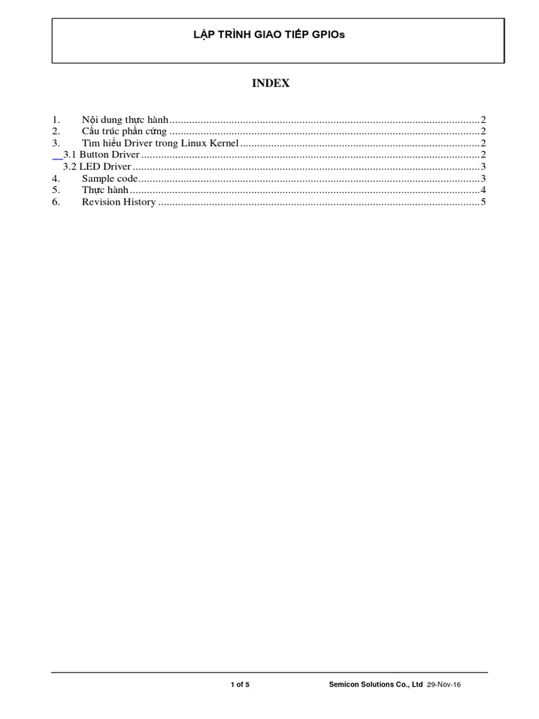 (LAB X) Lap Trinh GPIO | PDF