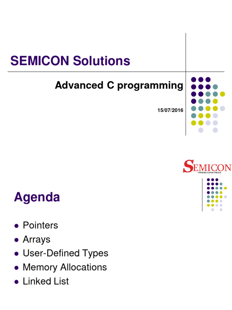 Lecture 2 Advanced C Programming Pdf Pointer Computer Programming Variable Computer
