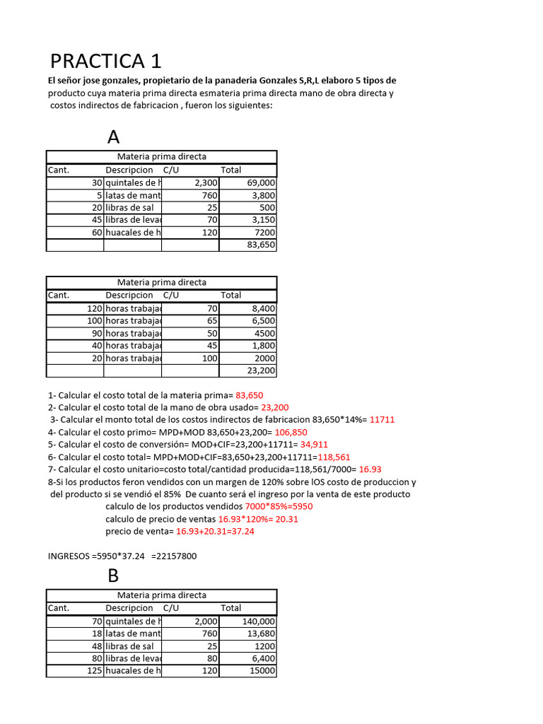 Libro2 PRACTICA 1 | PDF | Comercio | Comida y bebida