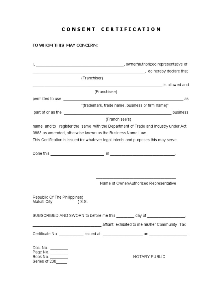 Consent Certification 2008 Edition | PDF | Career & Growth | Business