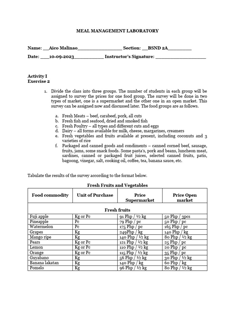 Aico MM LABORATORY | Download Free PDF | Fruit | Beef