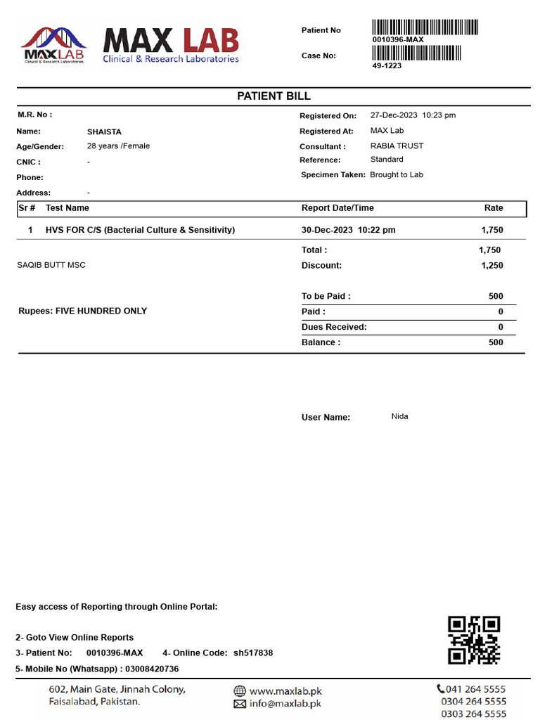 HVS for C/S Test Report - 0010396-MAX | PDF
