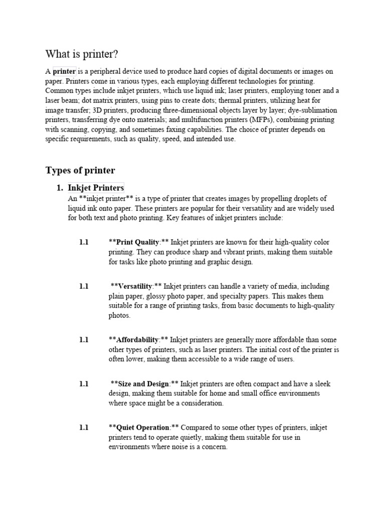 Printer And Its Types Pdf Printer Computing 3 D Printing 2270