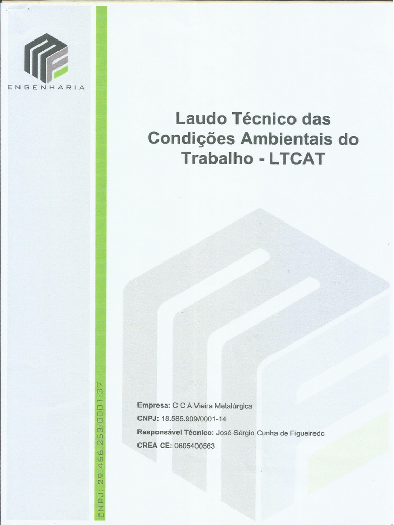 Laudo Tecnico Das Condições Ambientais de Trabalho - Ltcat | PDF