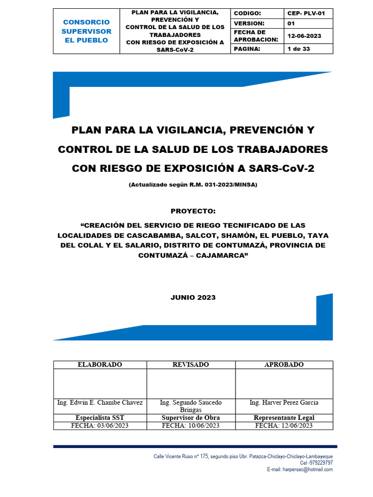 Plan Covid-Rm 031-2023.minsa | PDF | Ventilación (Arquitectura) | Vacunas