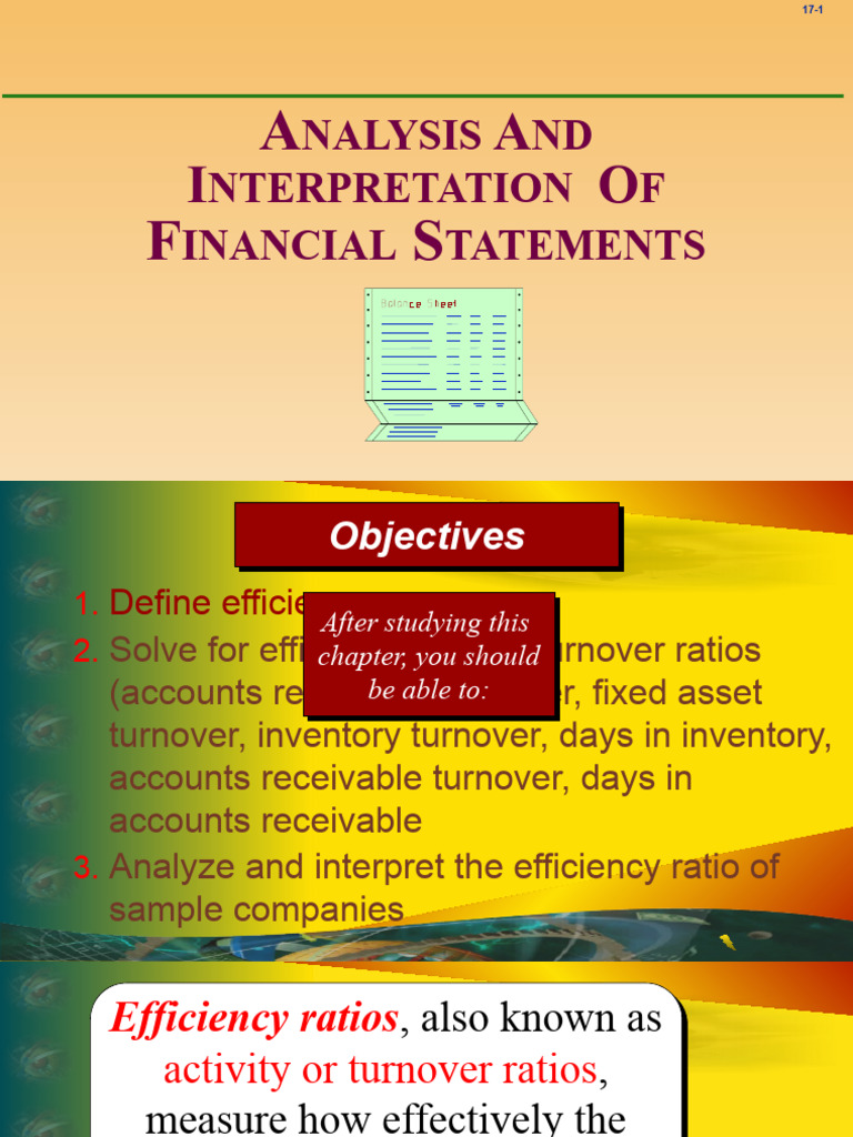 Financial Statement Efficiency Analysis | PDF | Revenue | Inventory