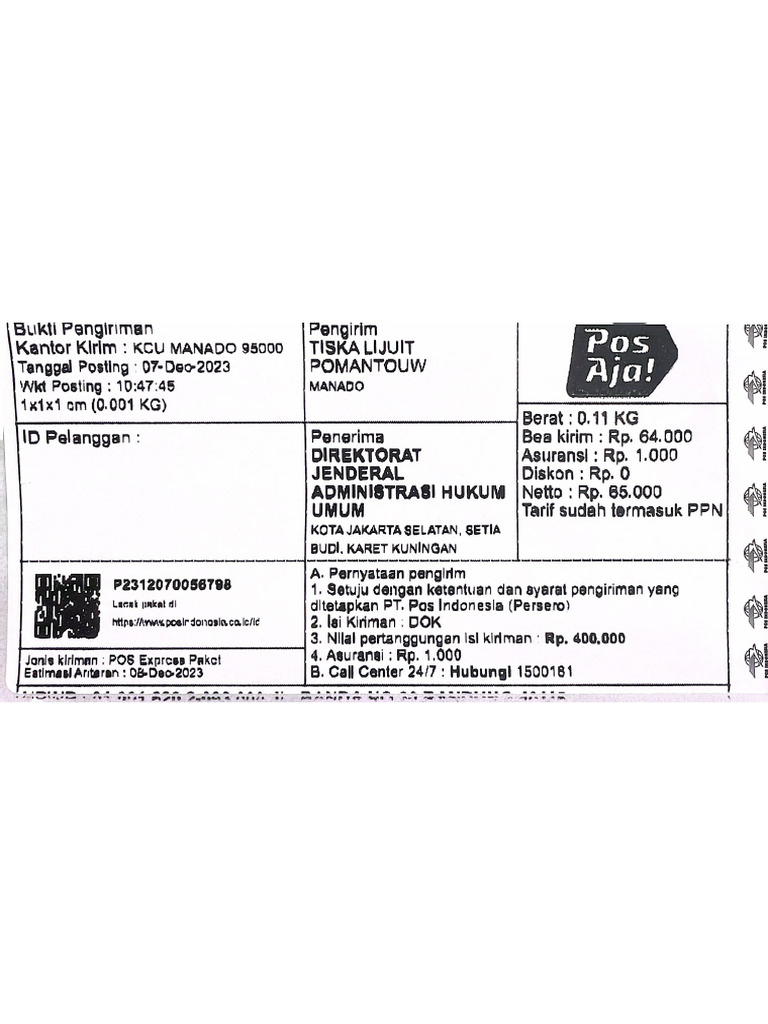 Resi Pengiriman | PDF