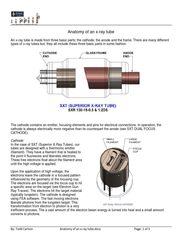 Anatomy of An X Ray Tube | PDF | Vacuum Tube | Cathode