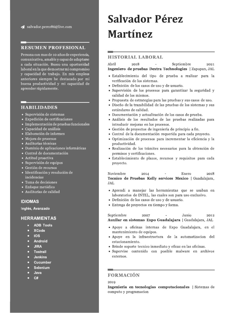 CV Espanol | PDF
