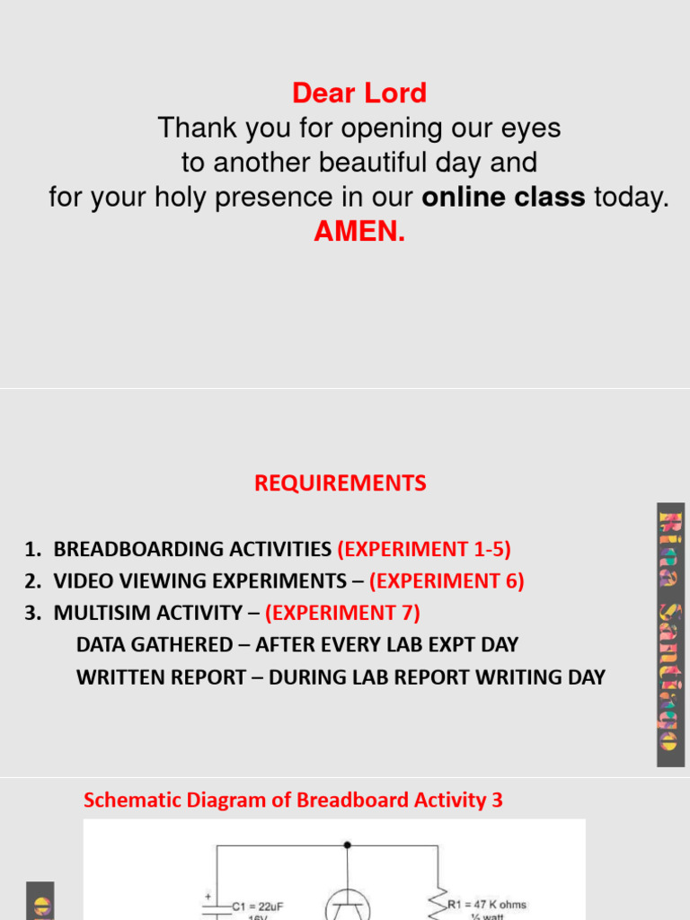 Laboratory Presentation Day 1 | PDF | Resistor | Voltage