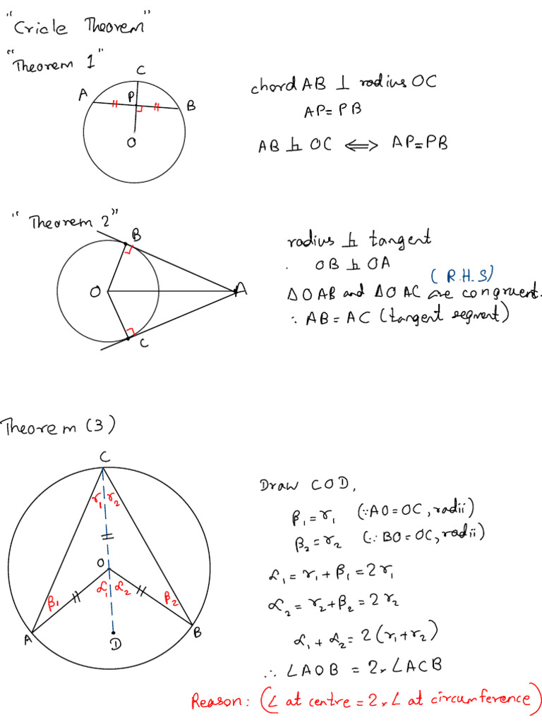 CIE E Maths Circle Theorem | PDF