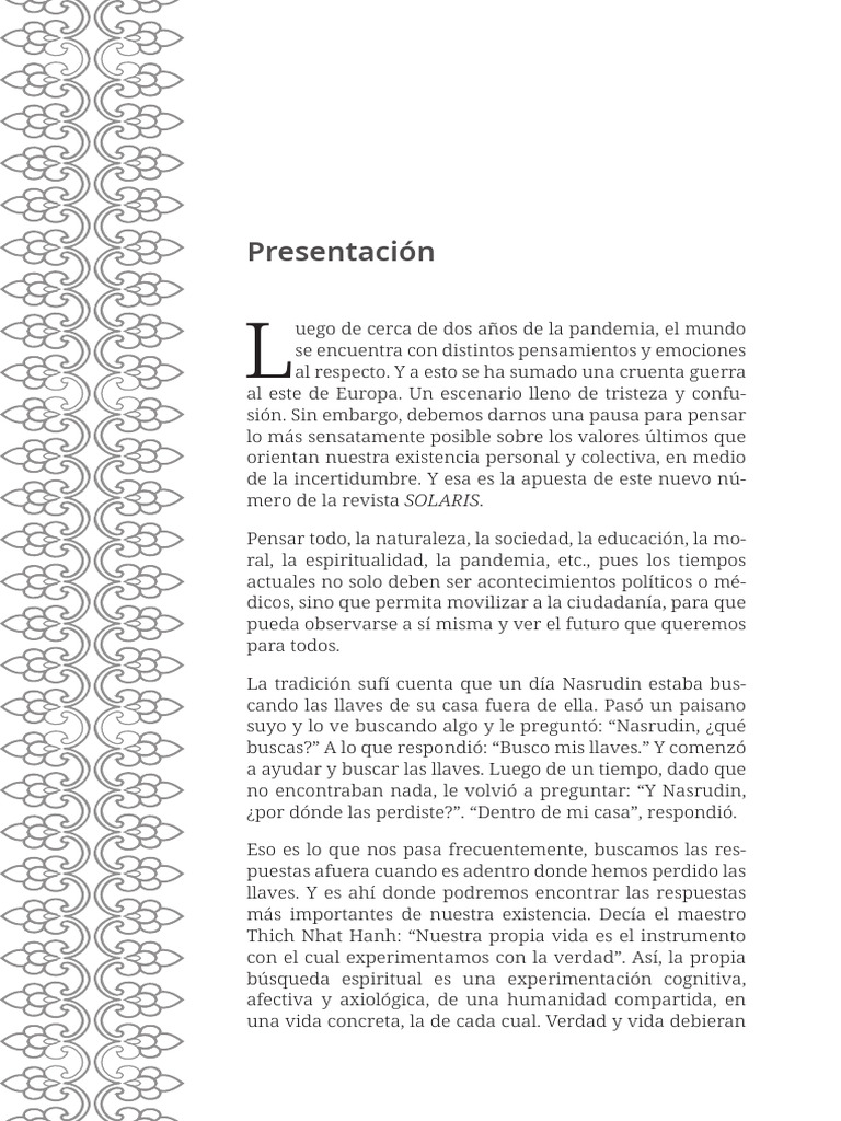 Reflexiones sobre espiritualidad y educación | PDF | Verdad