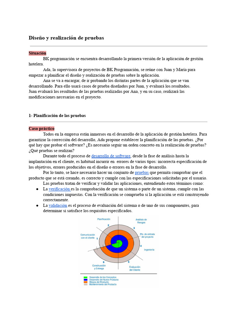 Diseño y realización de pruebas | PDF | Software | Programa de computadora