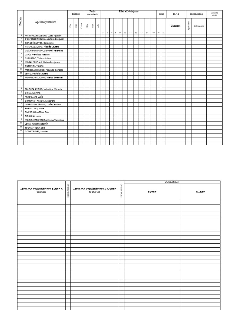 Planillas Agenda | PDF