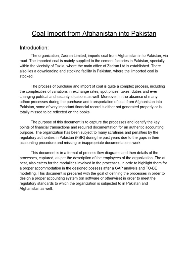 Coal Import Process | PDF | Receipt | Invoice