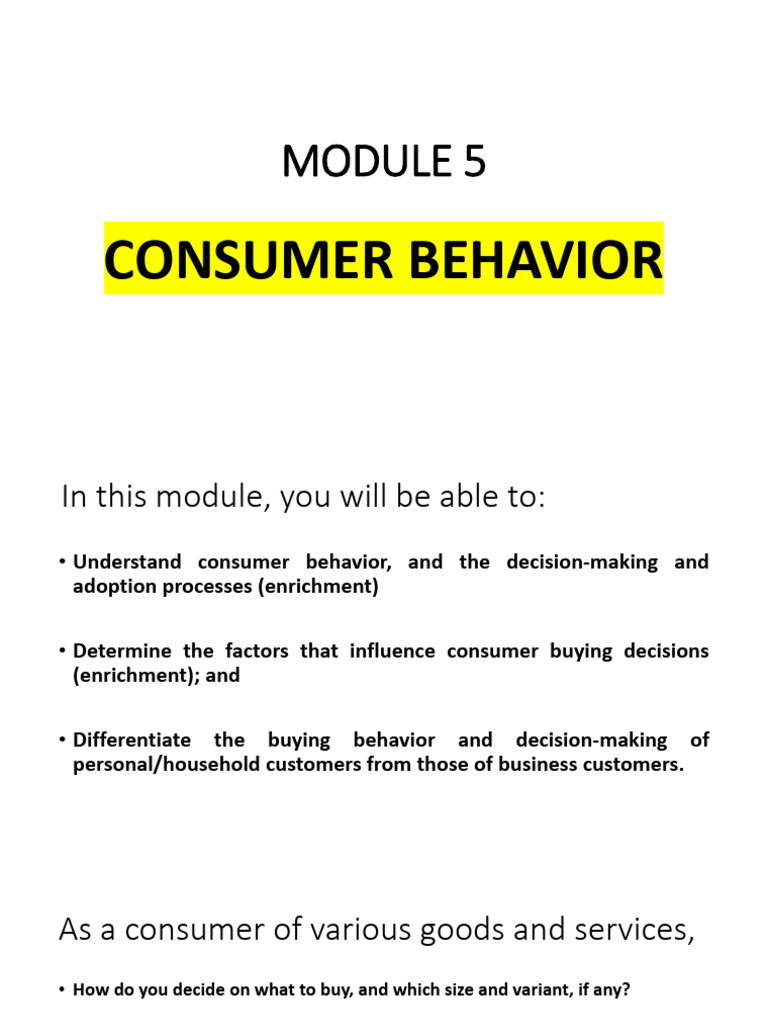 4 Consumer Behavior | PDF | Consumer Behaviour | Behavior