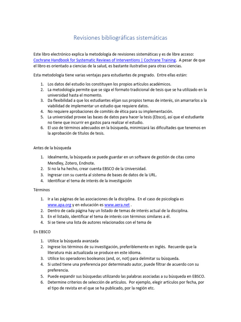 Revisiones Bibliográficas Sistemáticas | PDF | Science