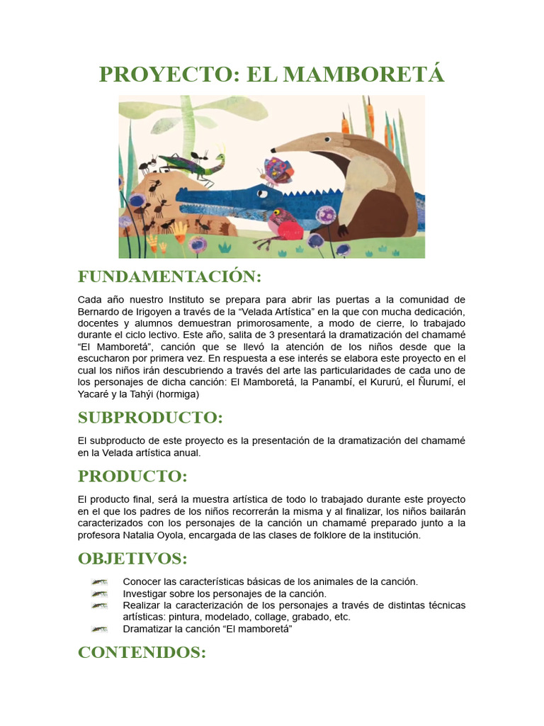 PROYECTO el mamboretá | PDF | Cognición