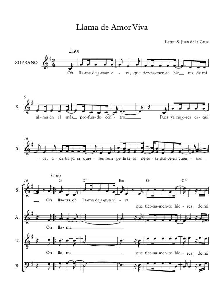 Llama de Amor Viva - Partitura Completa | PDF