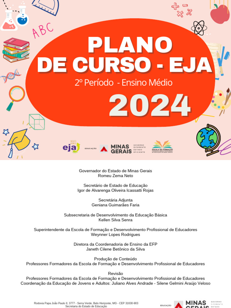 Eja - 2 - Periodo - em - Matematica - Plano - de - Curso - 2024 - Ensino - Medio | PDF ...