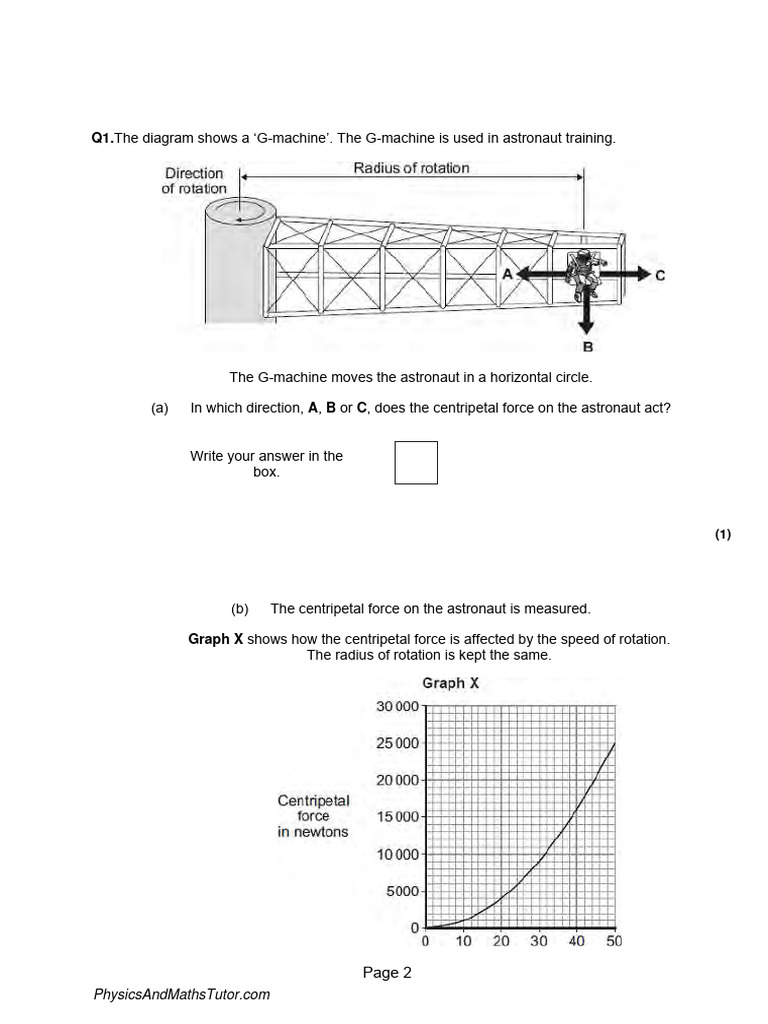 Circular Motion 1 QP | PDF | Force | Acceleration