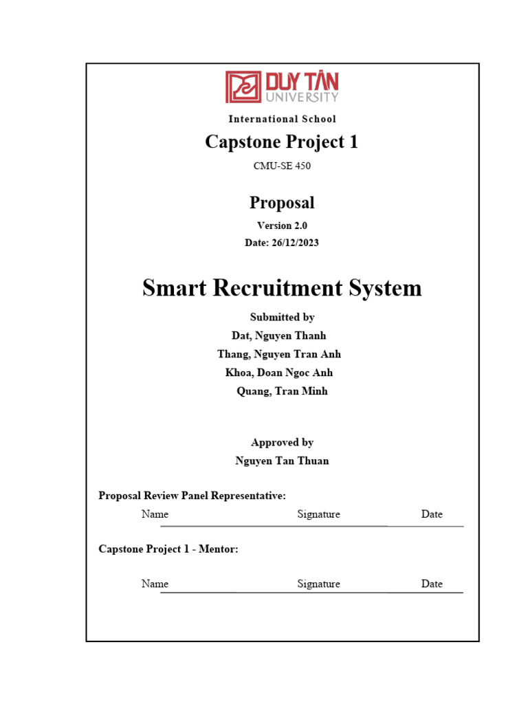 C1SE.19 Proposal SRS v2.0 | PDF | Recruitment | Scrum (Software Development)