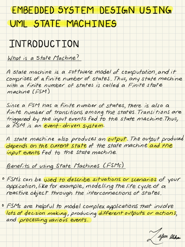Embedded Systems with UML FSMs | PDF | Computer Science | Computing
