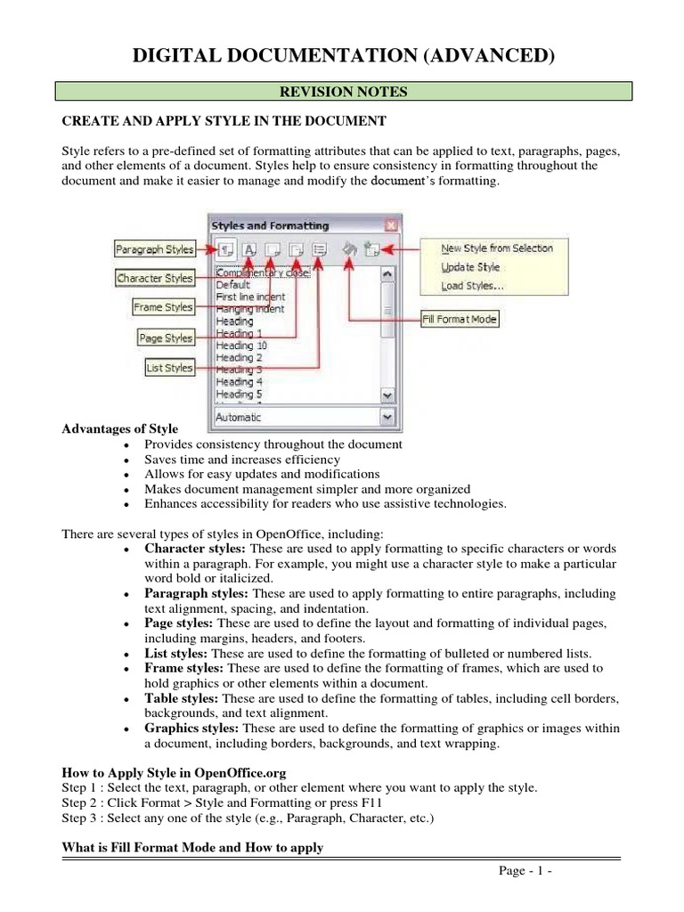 01 Digital Documentation Advanced 1 | PDF | Page Layout | Microsoft Word