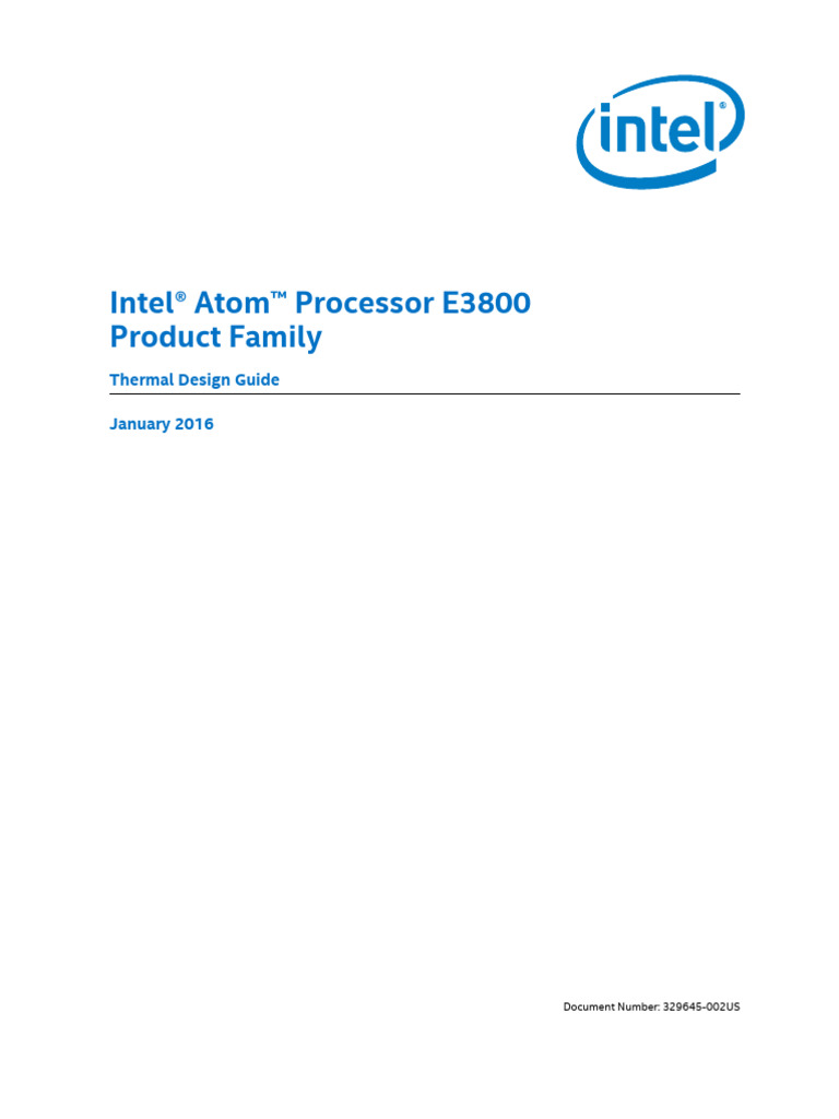 Atom E3800 M D I Soc Thermal Design Guide | Download Free PDF | System ...