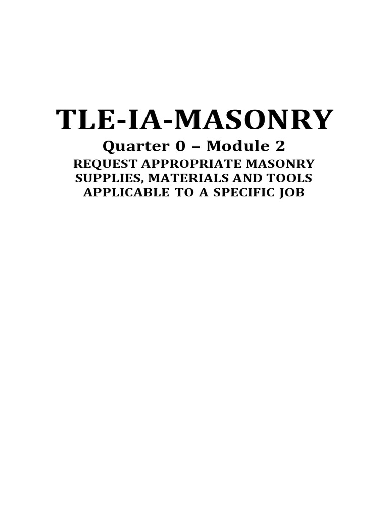 Masonry Activity 1 | PDF