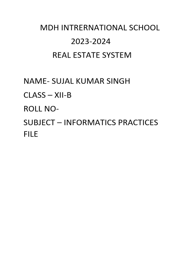 Ip Project File Pdf Python Programming Language My Sql