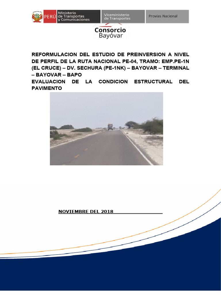Evaluación Estructural Ruta PE-1N | PDF