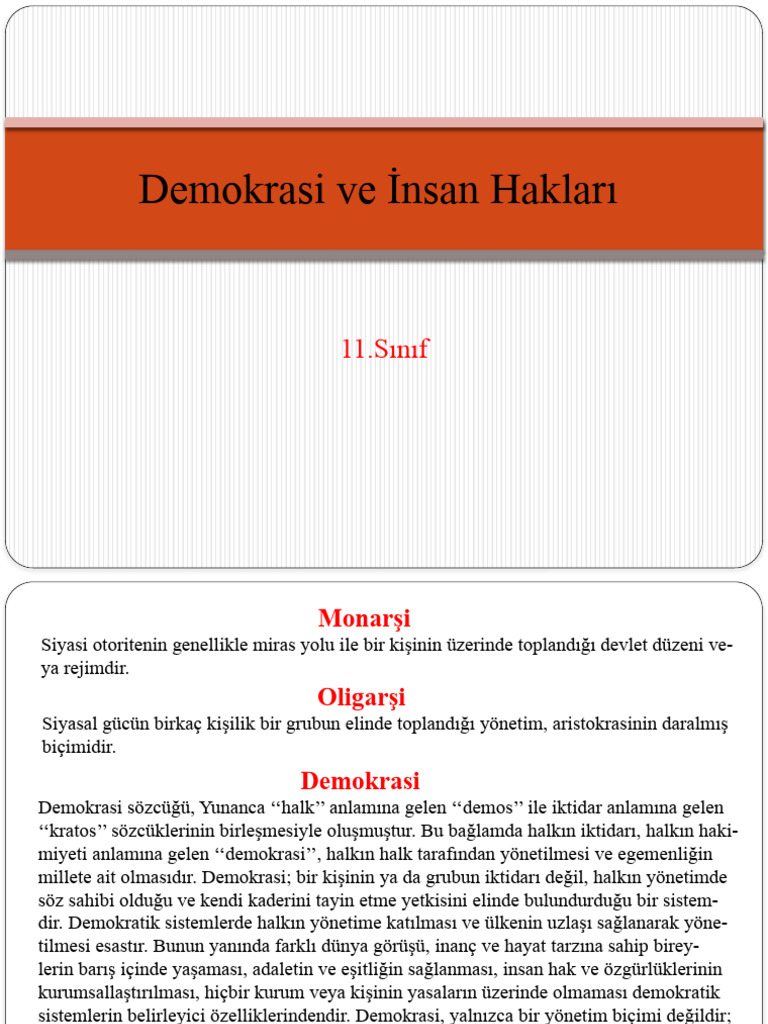 Demokrasi Ve İnsan Hakları | PDF