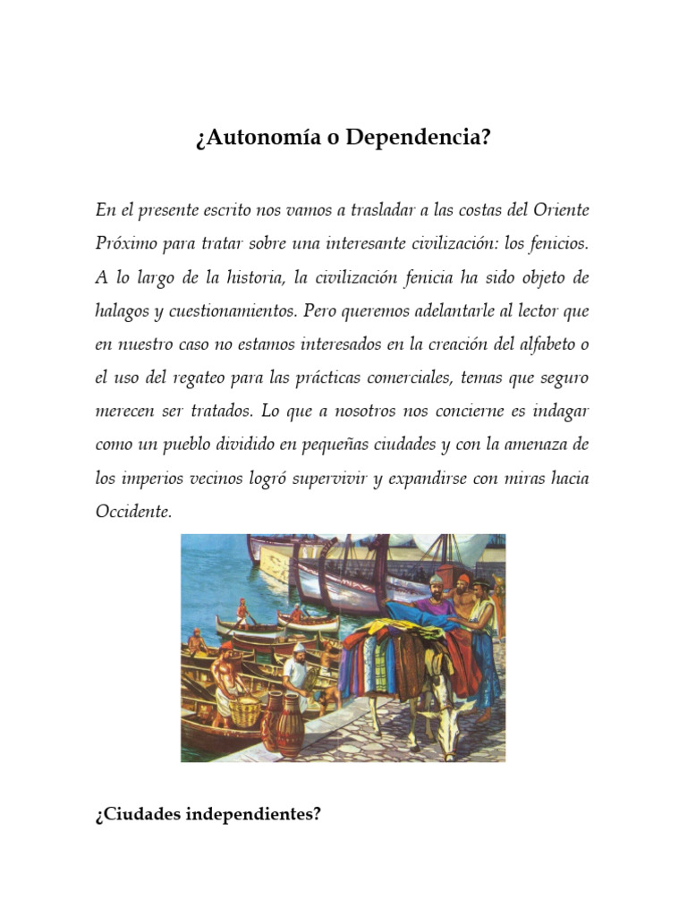 La Autonomía de los Fenicios en el Comercio | PDF | Fenicia | Asiria