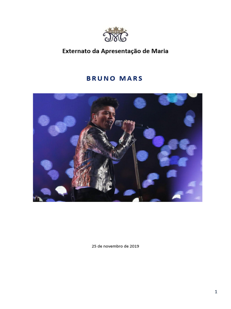 Biografia de Bruno Mars: Estilo e Sucesso | PDF | Indústria da música ...