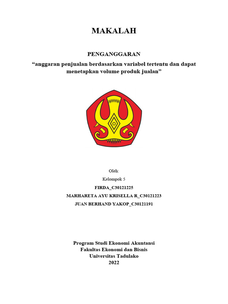 MAKALAH Penganggaran rps3 | PDF | Bisnis | Karier & Perkembangan