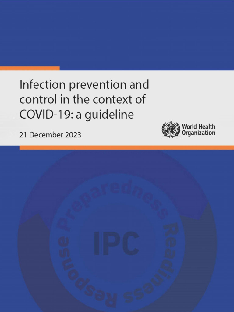 WHO 2019 NCoV IPC Guideline 2023.4 Eng | PDF | Health Sciences | Public ...