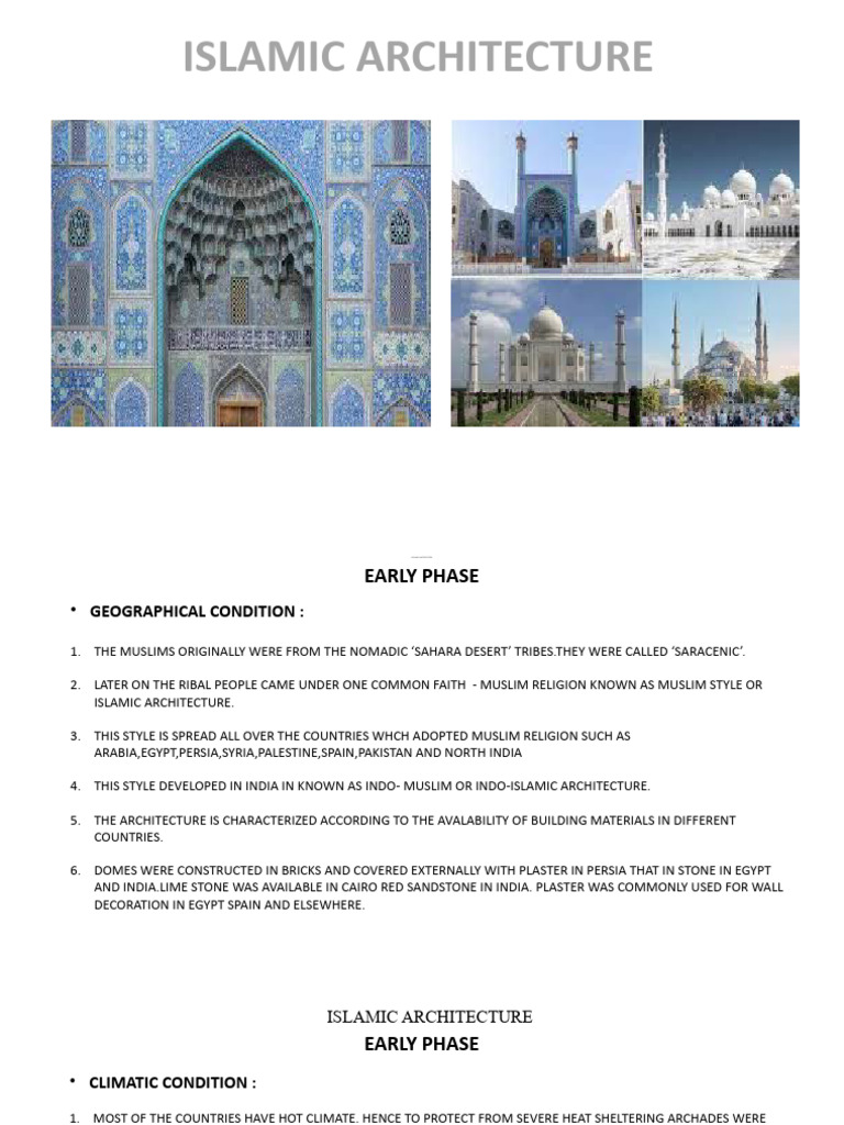 Islamic Architecture | PDF | Architectural Elements | Architectural Design