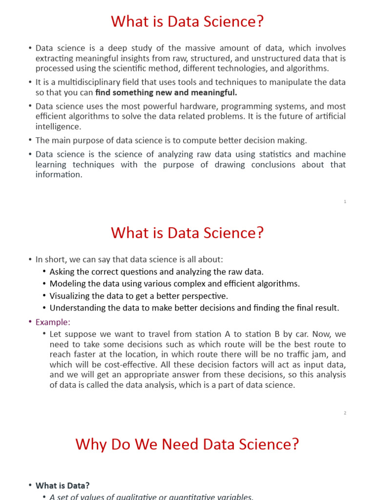 2 Data Science Process 06-01-2024 | PDF | Data Science | Data