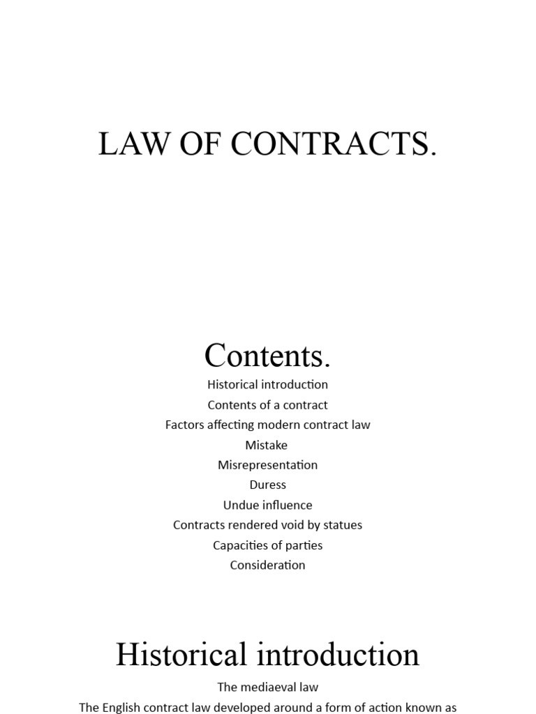 LAW - OF - CONTRACTS (1) - Read-Only | PDF | Misrepresentation ...