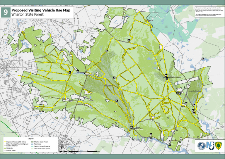 Poster & Map: Proposed Wharton Visiting Vehicle Use Map | PDF