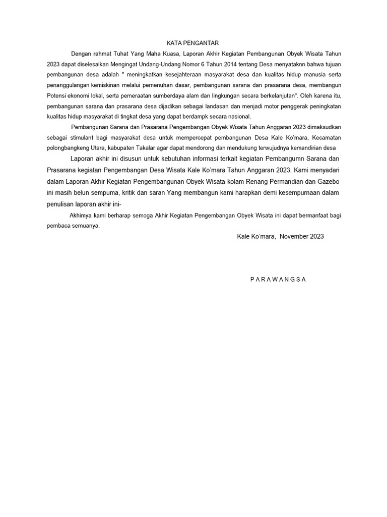 Laporan Akhir Wisata | PDF