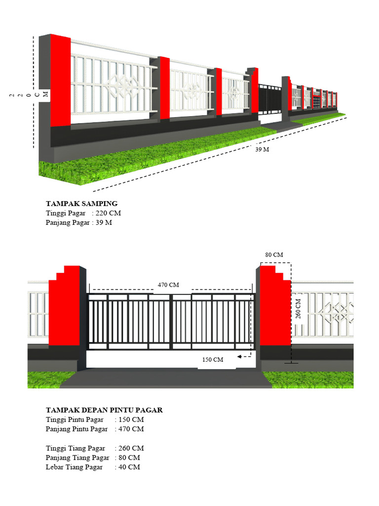 Spesifikasi Pagar dan Pintu Gerbang | PDF