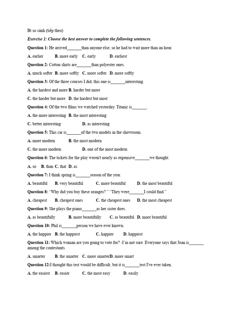 BT So Sanh | PDF | Language Arts & Discipline