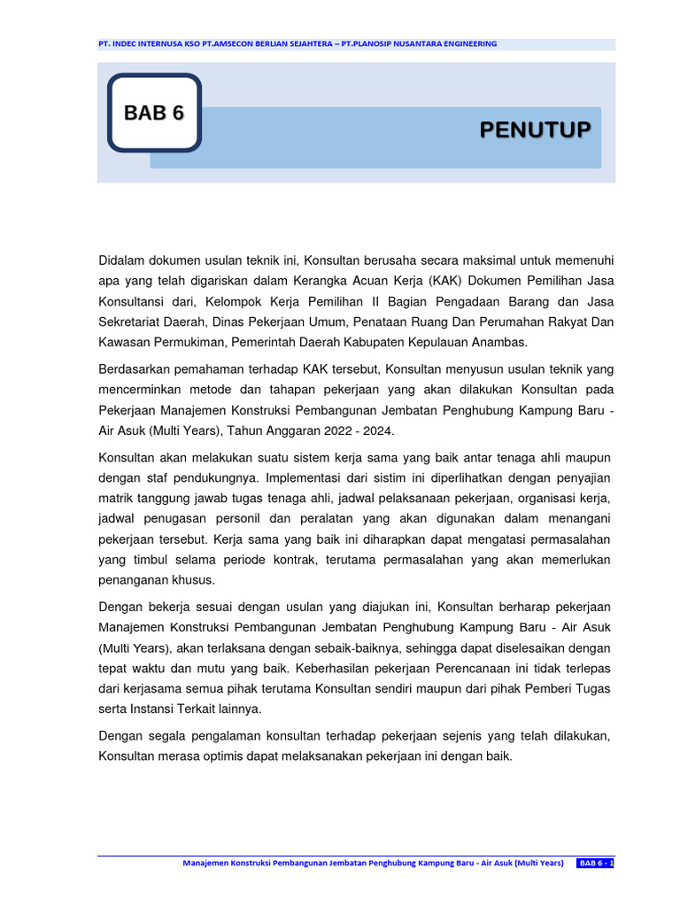 Tek Bab 6 Penutup | PDF