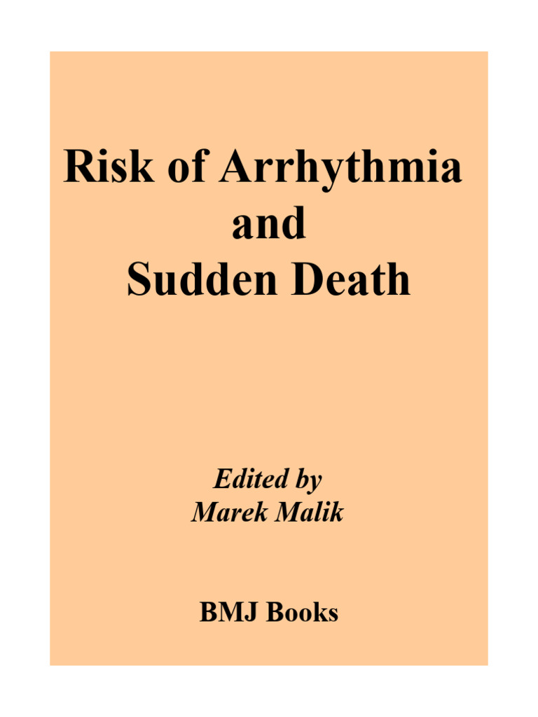 Arrhythmia and Sudden Death Risks | PDF | Cardiac Arrest ...