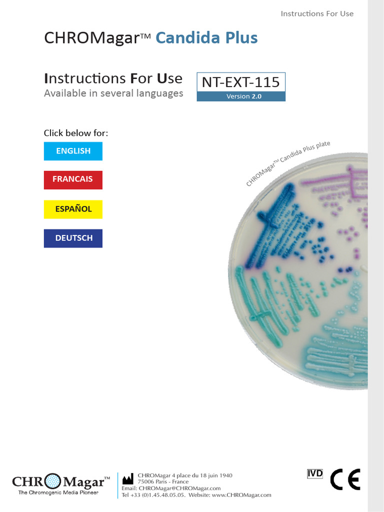 CHROMagar Candida Plus IFU | PDF | Candida (Fungus) | Microbiology