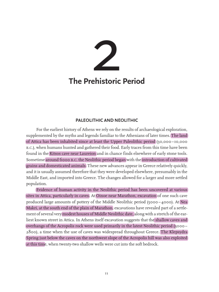 2 The Prehistoric Period | PDF | Mycenae | Archaeology