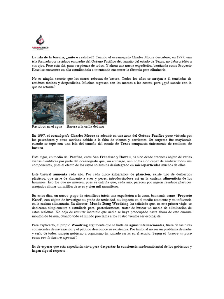 La Isla de La Basura | PDF | Residuos | Oceanografía